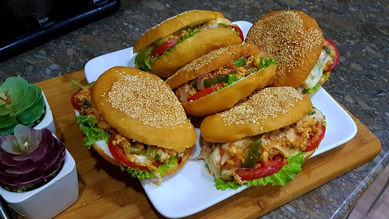Chicken Burgers Recipe | Burger Buns Recipe Without Oven - YouTube