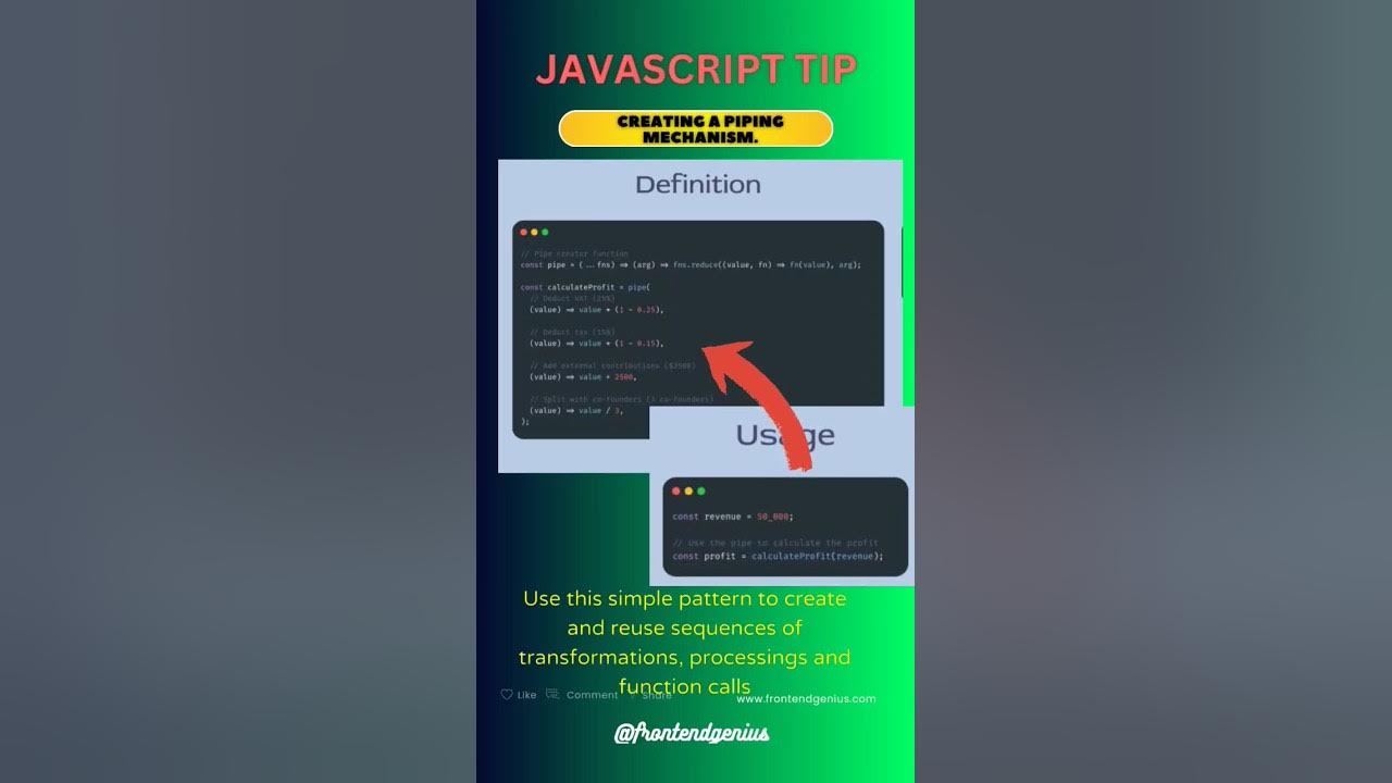 Pipe Function In Javascript Coding Code Javascript Function Youtube 7624