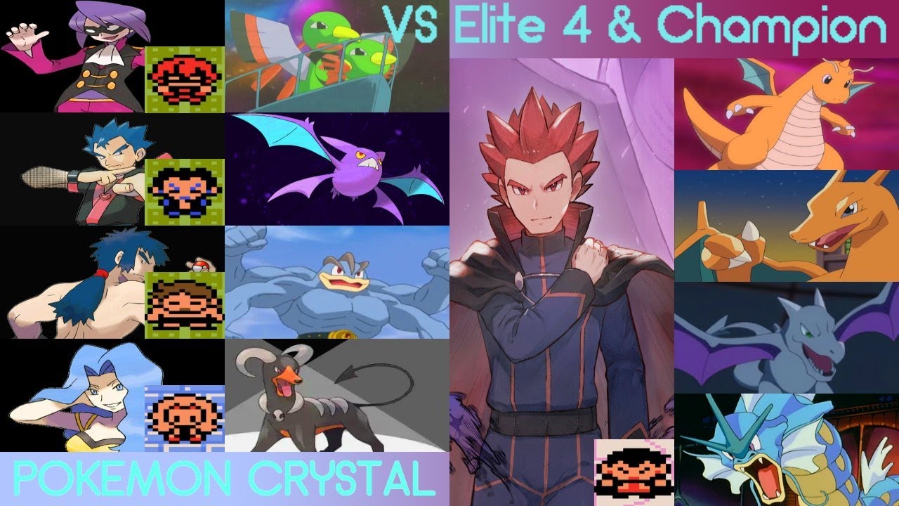 Pokémon Crystal VS Elite 4 & Champion (No Overleveling, No Items, No ...