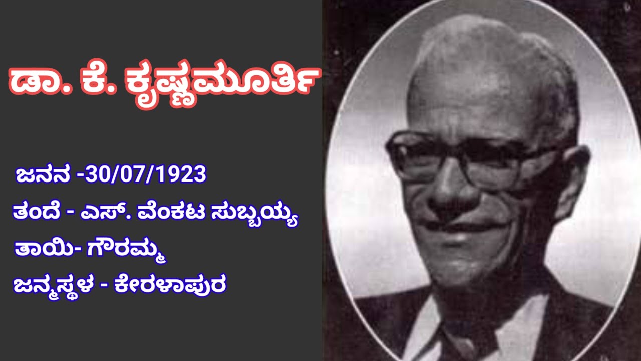 Dr.K. Krishna Murthy - YouTube