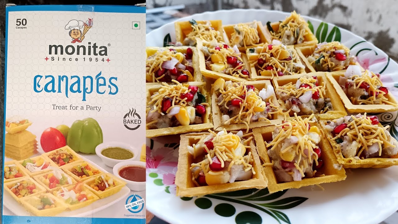 Veg Italian Canapes //Canapes Chaat //Quick and Easy Aloo Chaat Canapes ...