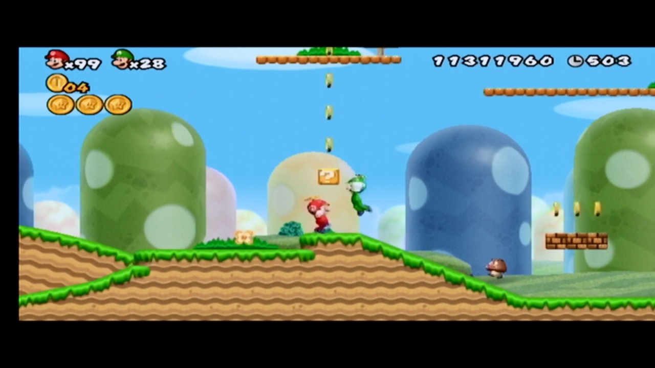 Super Mario Bros Wii - World 1 Level 1 - 3 Star Coins - YouTube