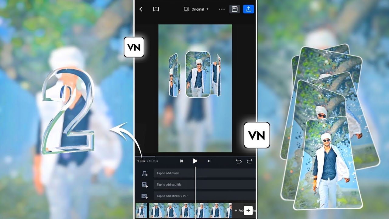Trending reels video editing in vn | Vn blur effect video editing | vn ...