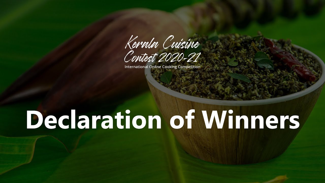 Kerala Cuisine Contest 2020-21 | Declaration of Winners | Kerala ...