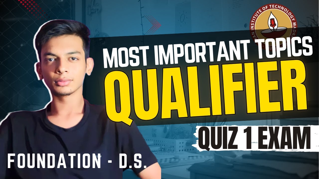 IIT Madras Qualifier Exam Prepration | IITM BS | Quiz 1 Exam - YouTube