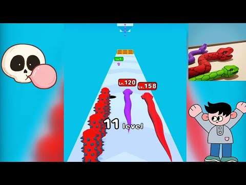 Colourful Snake Match Color GamePlay Level 6 to 10 @jonnyk4899 - YouTube