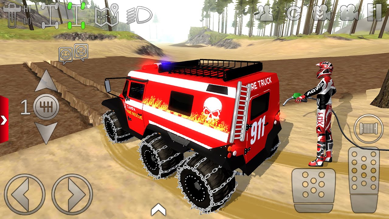 Monster Firefighter Truck driving Extreme Off-Road #1 - Offroad Outlaws ...