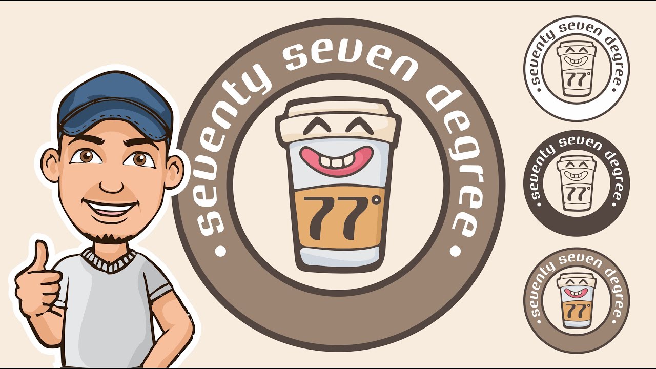 How to Create a simple cute LOGO in SKETCHBOOK PRO and CORELDRAW ...