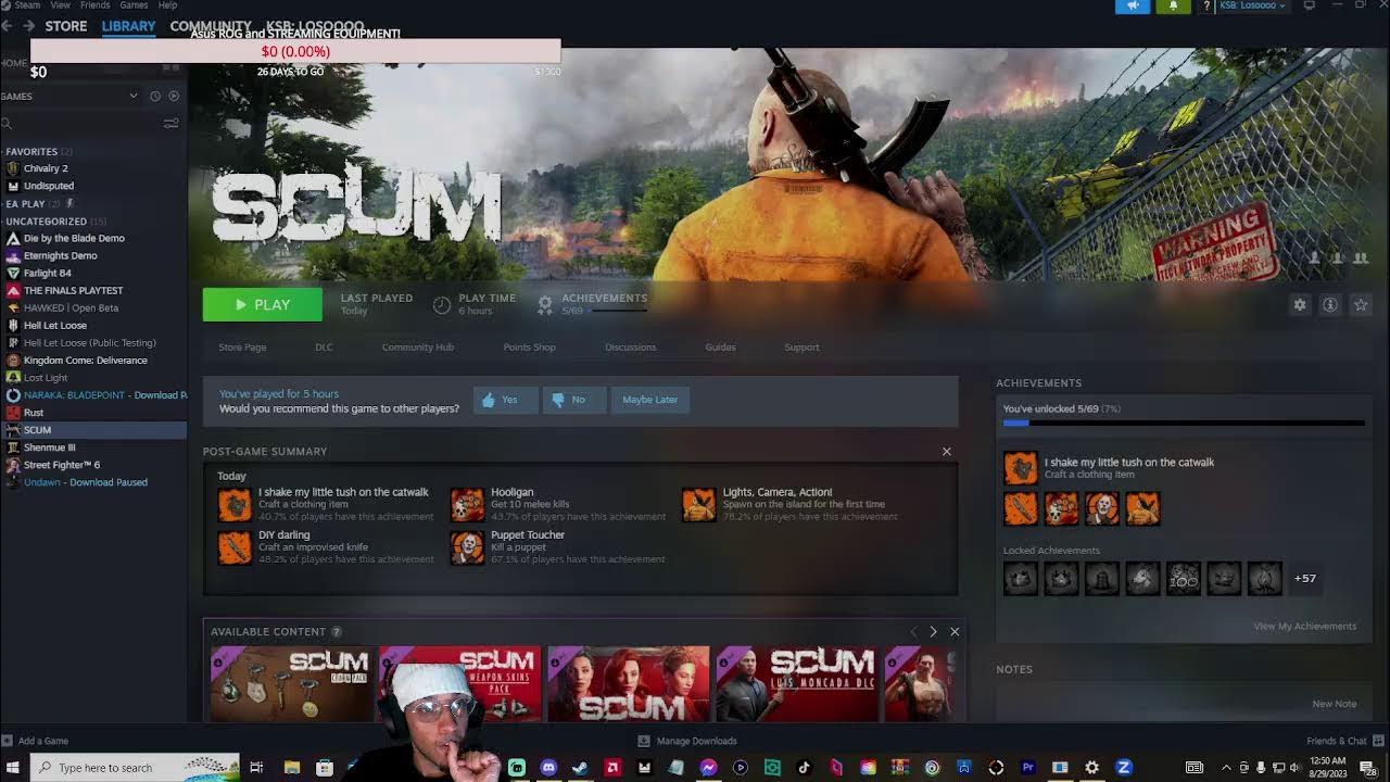 SCUM: FIRST TIME PLAYER! - YouTube