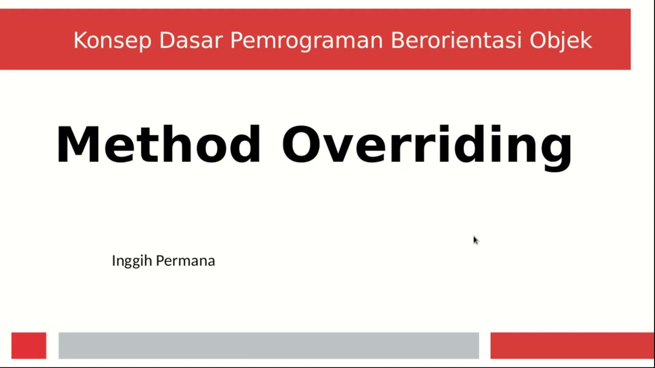 12 Method Overriding Youtube