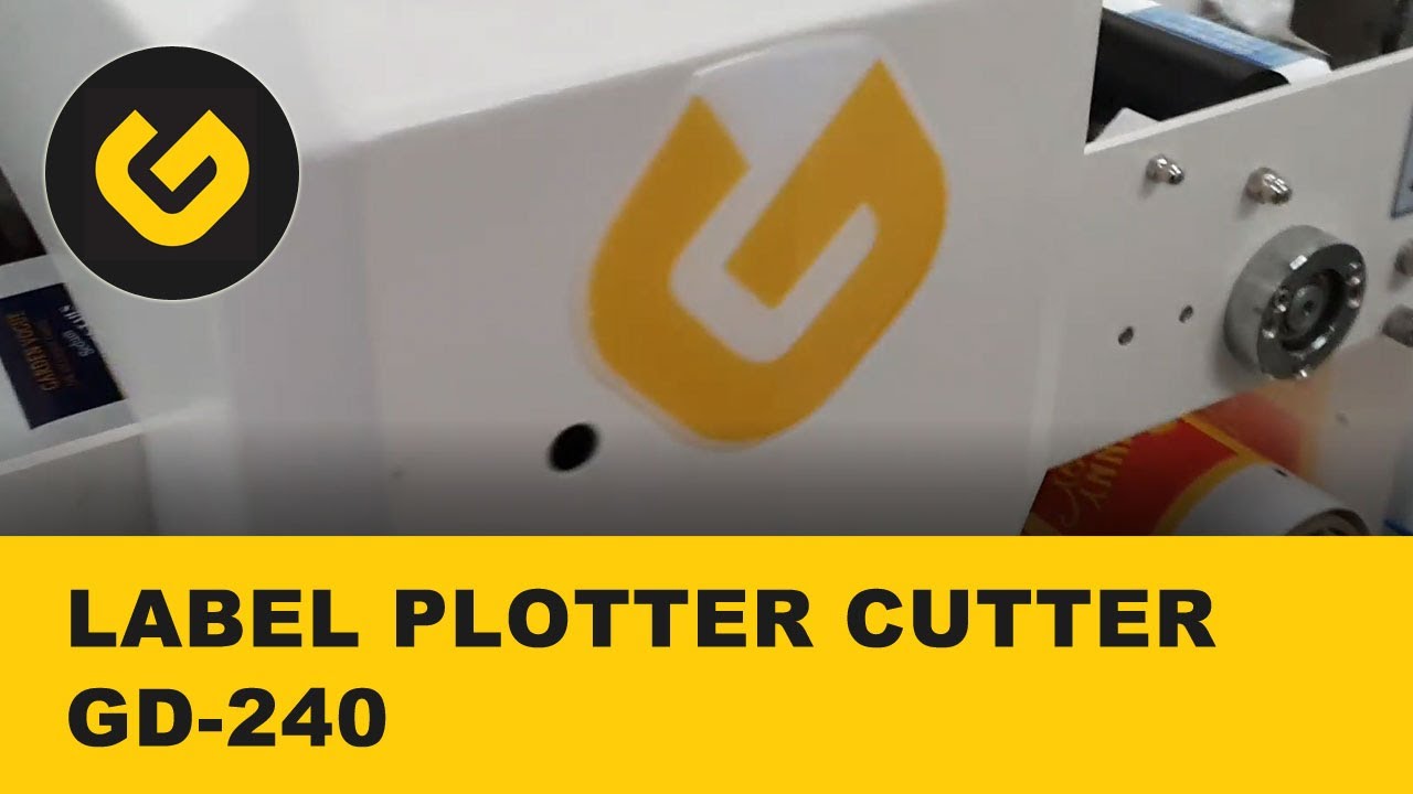Label plotter cutter GD 240 - YouTube