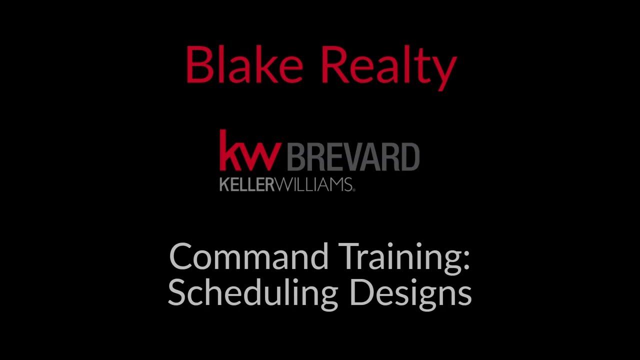 Keller Williams Command Training Scheduling Designs On Facebook Youtube