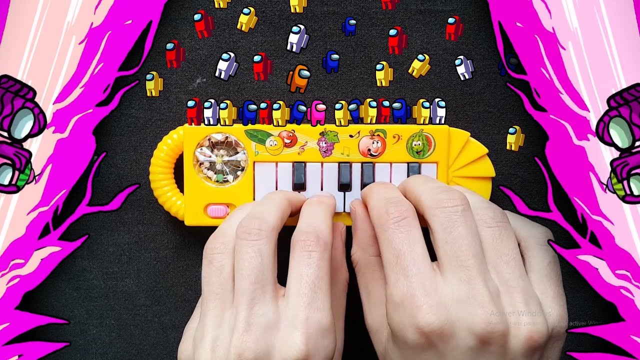 AMONG US SOUNDS on 1$ PIANO - YouTube