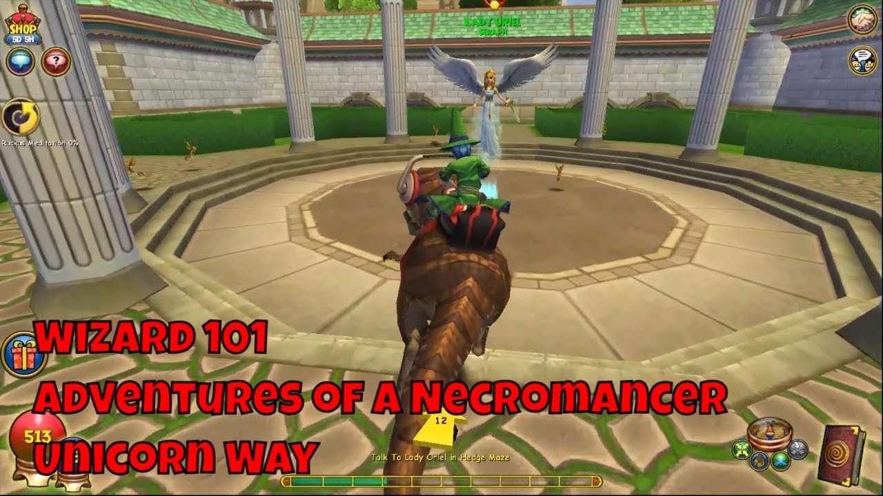 Necromancer's First Steps in Wizard101 - Unicorn Way - YouTube