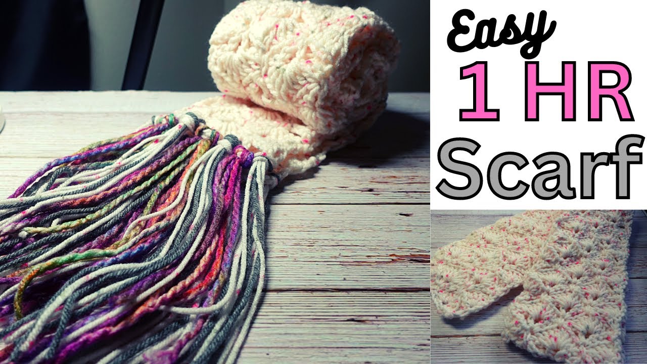 Crochet Scarf for Beginners (Take 20) | Crochet Easy Shell Pattern in 1 ...