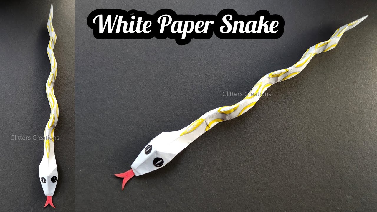White Paper Snake making/ White Paper craft ideas/ origami ideas/ paper ...
