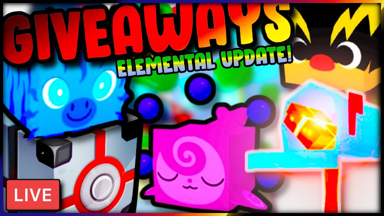 🔴LIVE - Pet Sim 99 - Elemental World! - Giveaway Stream! - YouTube