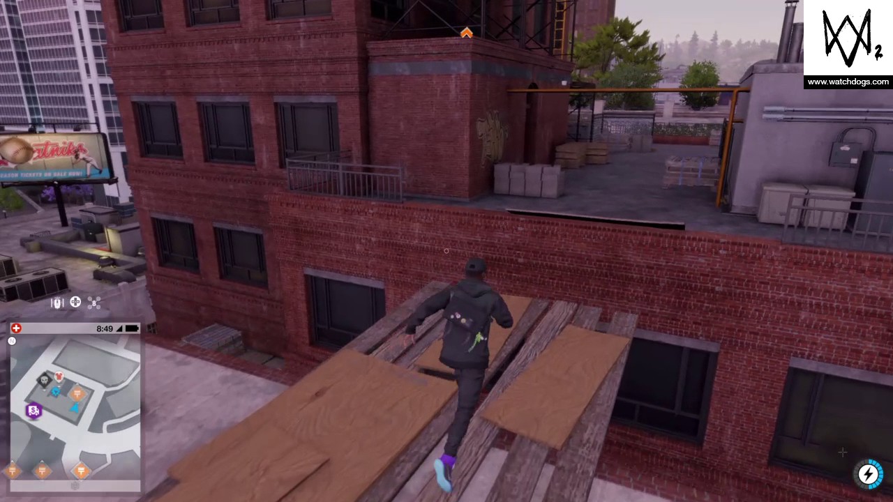 WATCH DOGS 2 ROOF PARKOUR - YouTube