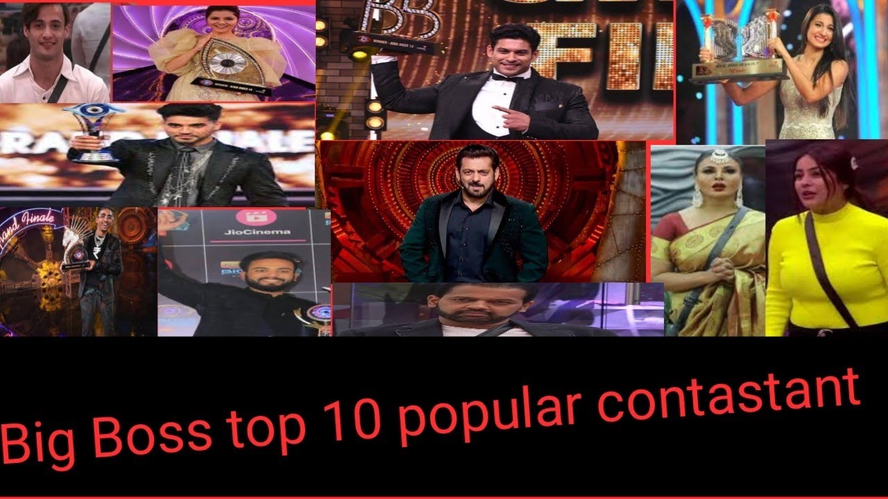 Big Boss top 10 most popular contestant - YouTube