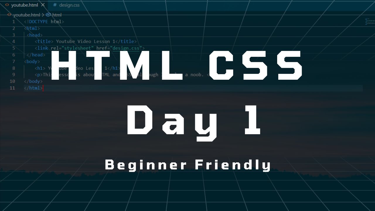 Learning HTML & CSS from scratch | A real beginner struggle while coding | Day 1 - YouTube