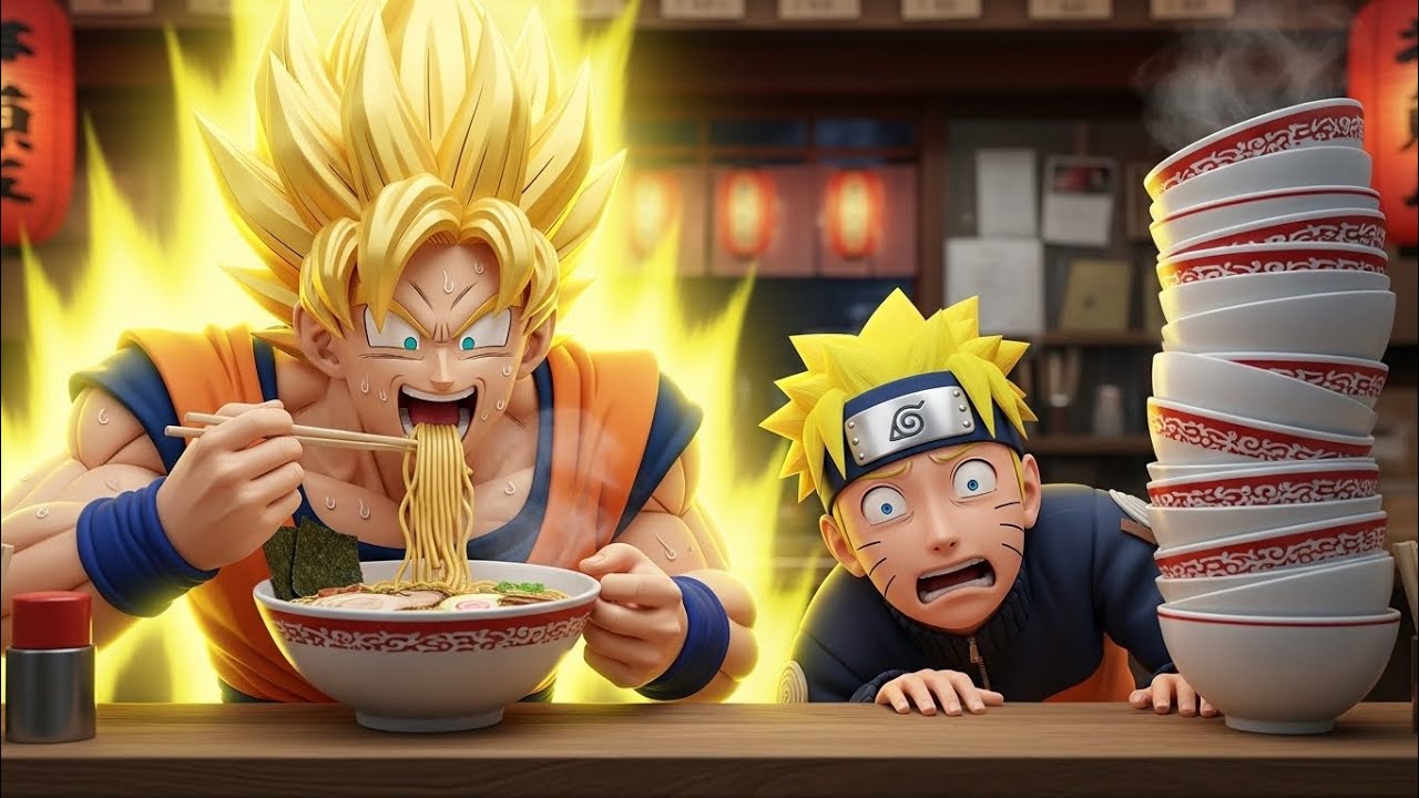 Goku Uses Super Saiyan Just to Eat Ramen 😂🔥 - YouTube