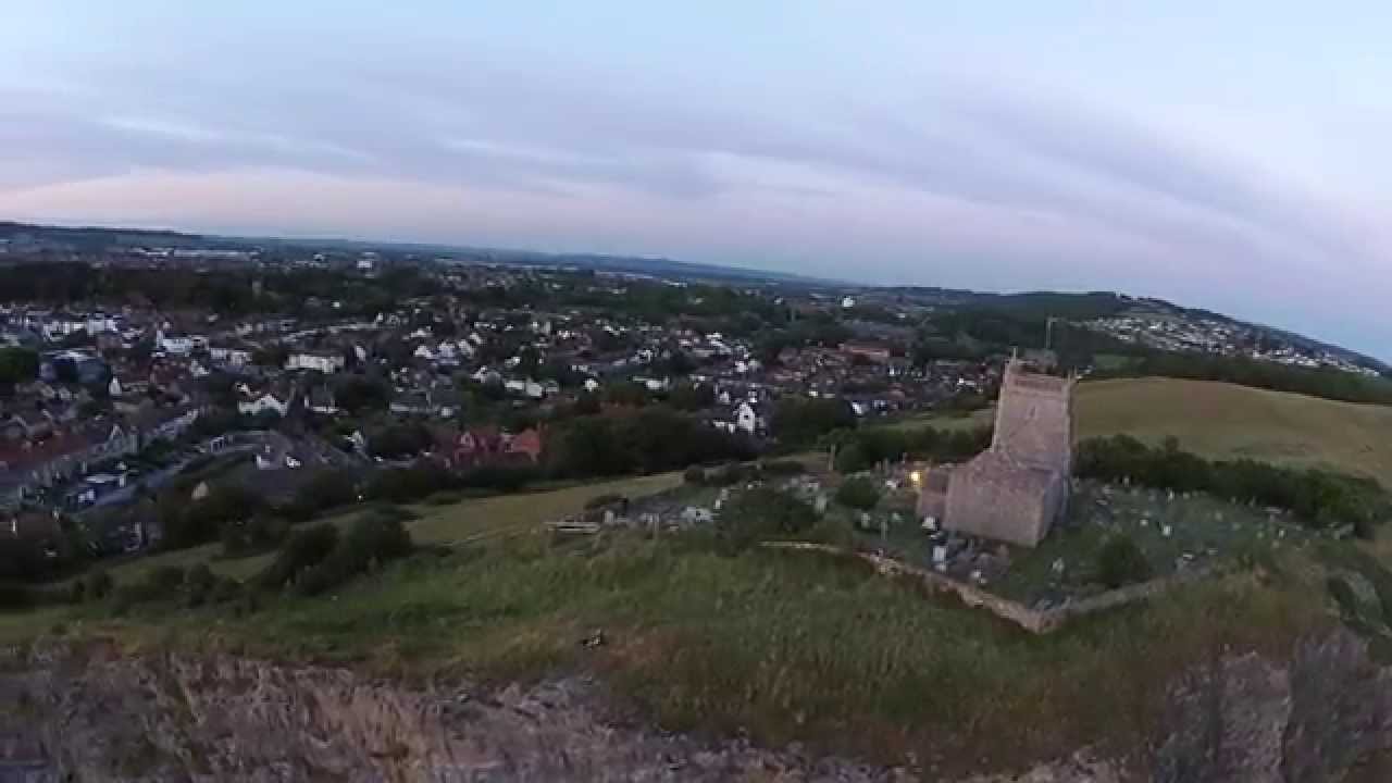 Uphill, Weston Super Mare at Sunset - Drone Footage - DJI Phantom 2 ...
