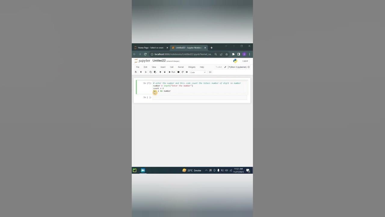 Python Program To Count The Number Of Digit In Number Python Codingtutorial