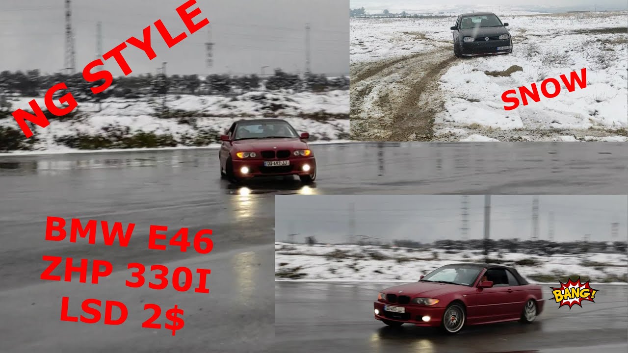 BMW E46 330CI ZHP LSD TEST/ DRIFT BURNOUT DONUTS ხიდის გატესტვა და ...