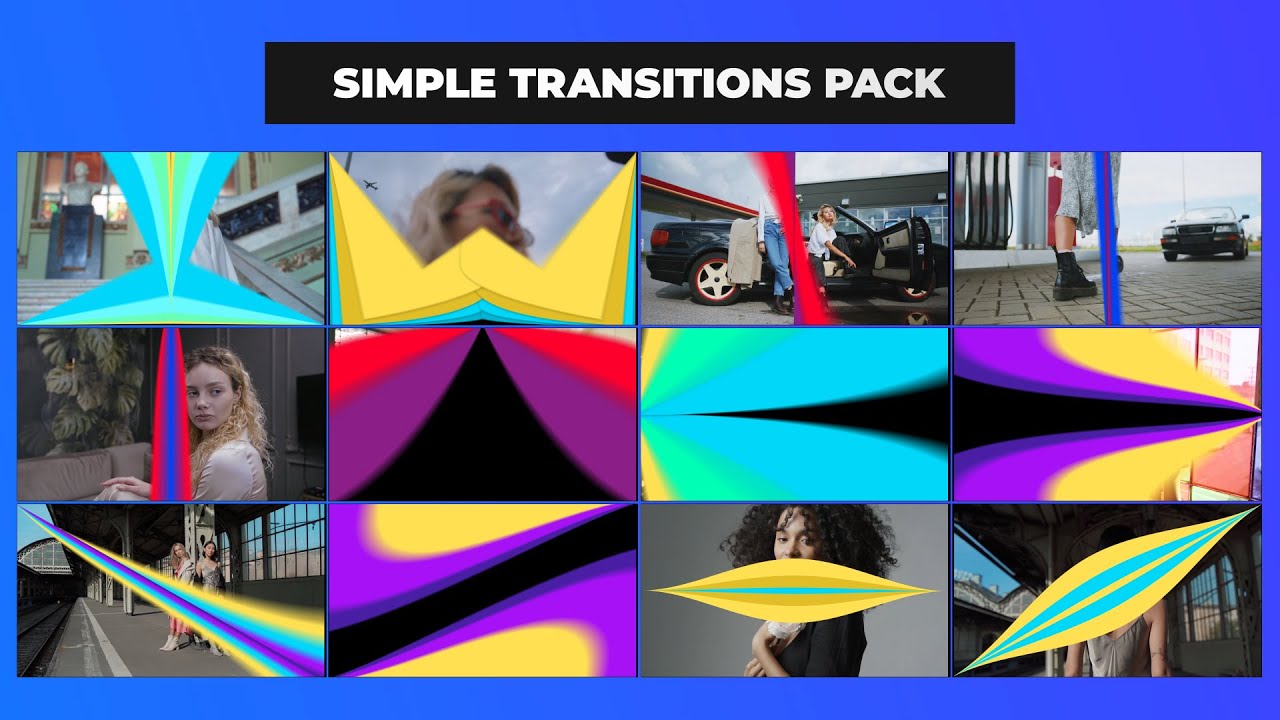 Simple Shape Transition Pack After Effects Template - YouTube
