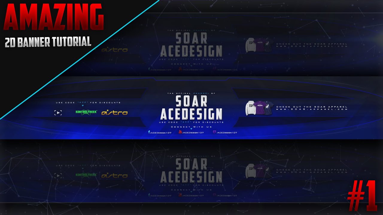 EASY Professional 2D Banner | Tutorial | Photoshop | #1 - YouTube