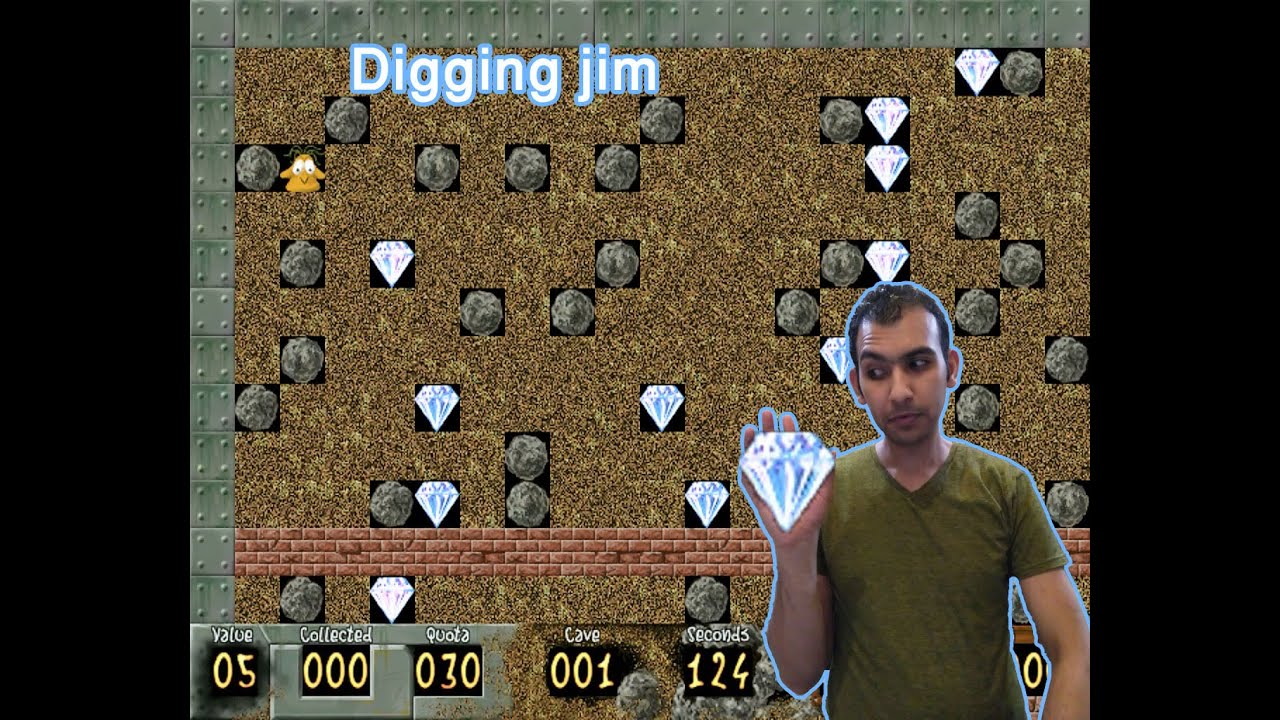 ( 😠 !! Game Over أنا يتقالي ) digging Jim لعبة تجميع الماس - YouTube