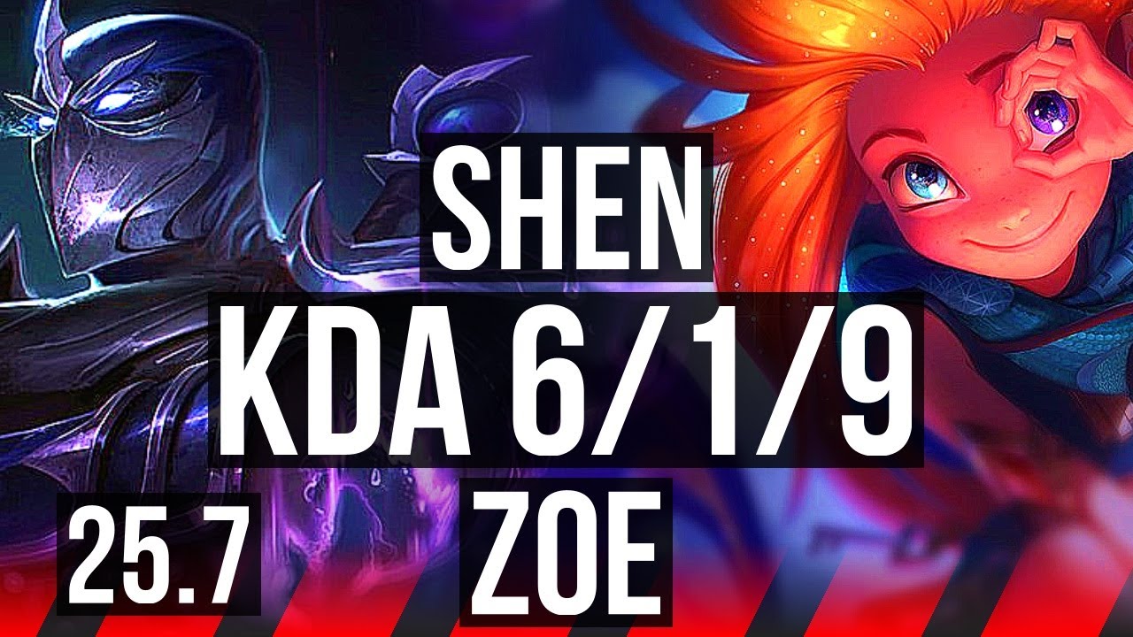 SHEN vs ZOE (TOP) | 6/1/9 | EUW Grandmaster | 25.7 - YouTube