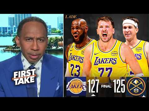 FIRST TAKE | Lakers are LEGIT champs contender - Stephen A. on Luka-AR15-LeBron beat Nuggets 127-125