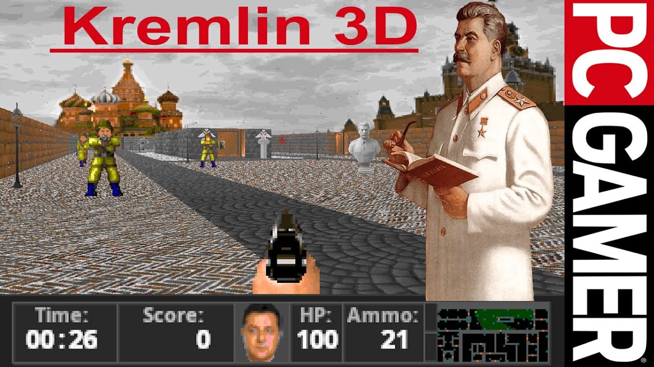 Gameplay Kremlin 3D - Wolfenstein 3D mod - YouTube