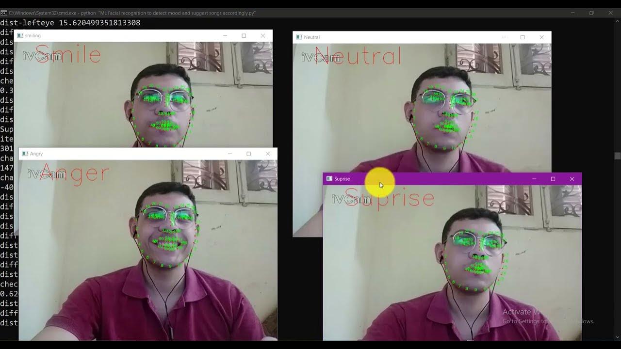 ML Facial recognition to detect mood and suggest songs accordingly ...