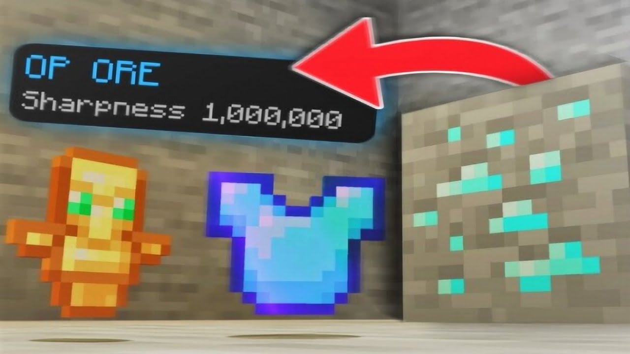 [Minecraft PE] OP Ores Latest Update, Minecraft Bedrock but ores drops ...