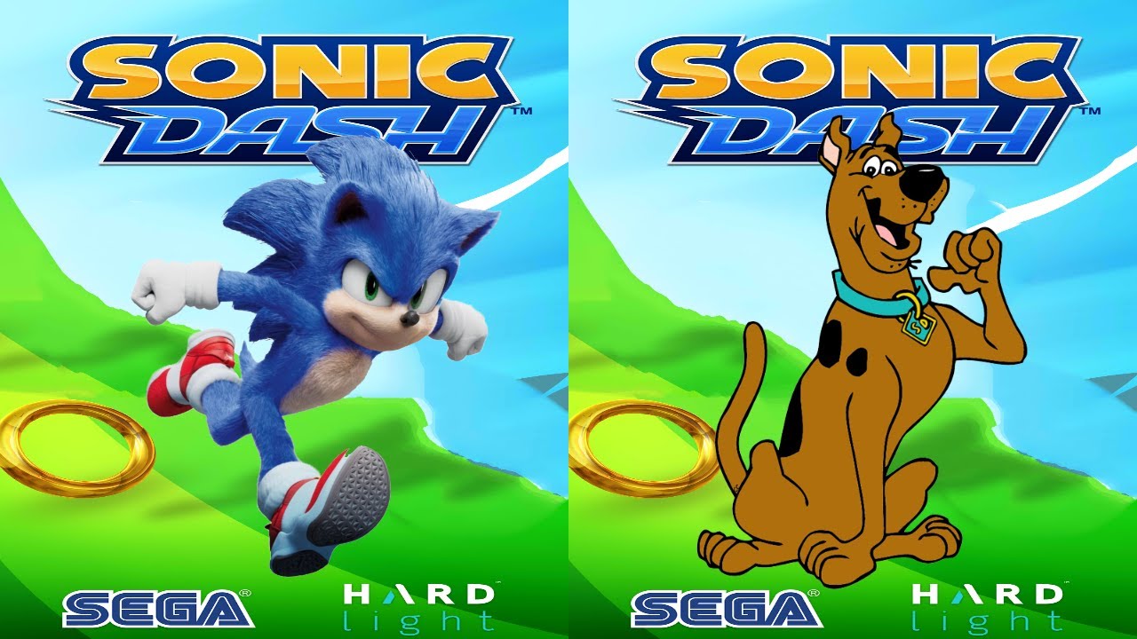 Sonic Dash vs Scooby Doo Run - Movie Sonic vs All Bosses Eggman Zazz ...