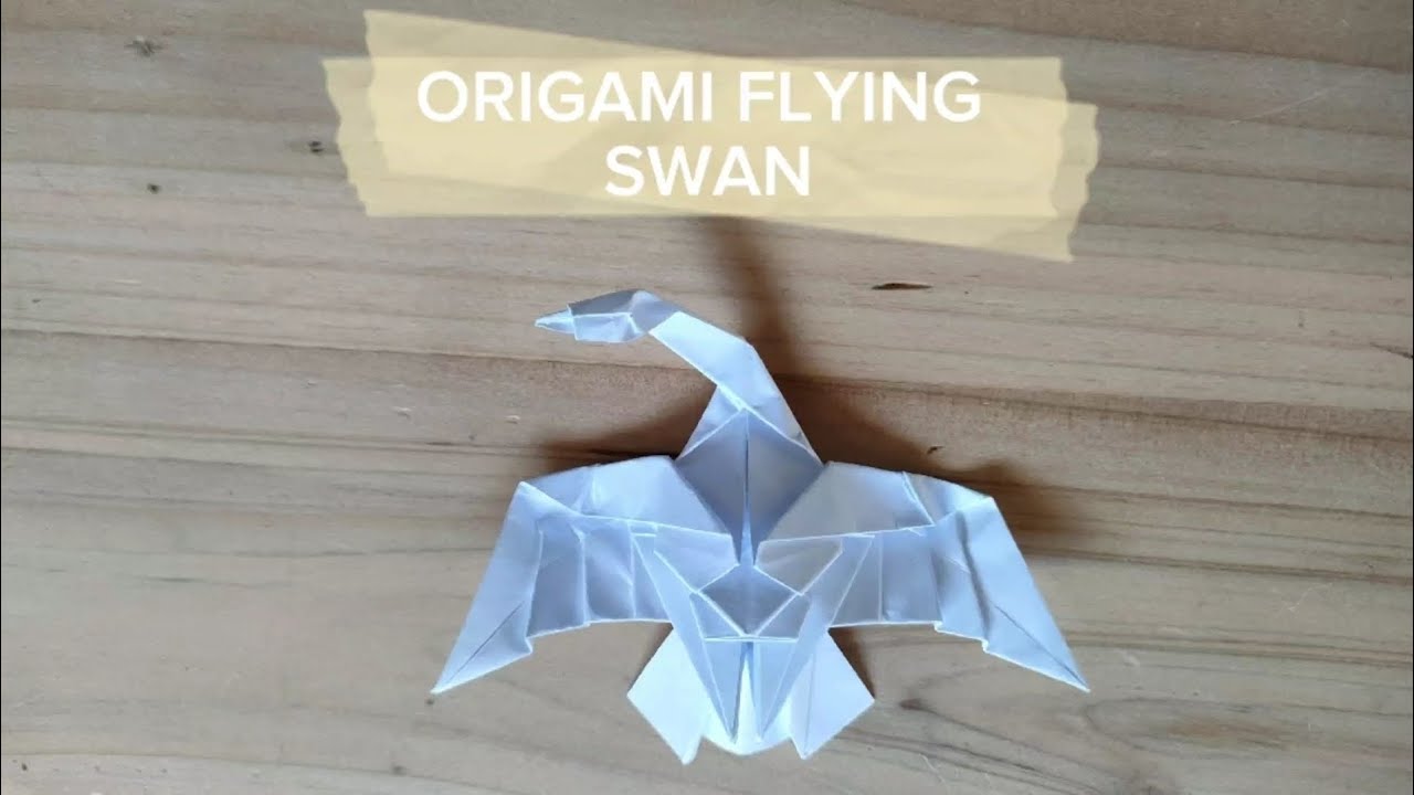 ORIGAMI FLYING SWAN Tutorial - YouTube