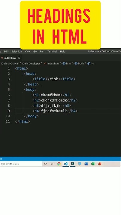 How to add Head Tags in HTML 2023 | Head Tags in HTML #shorts #india ...