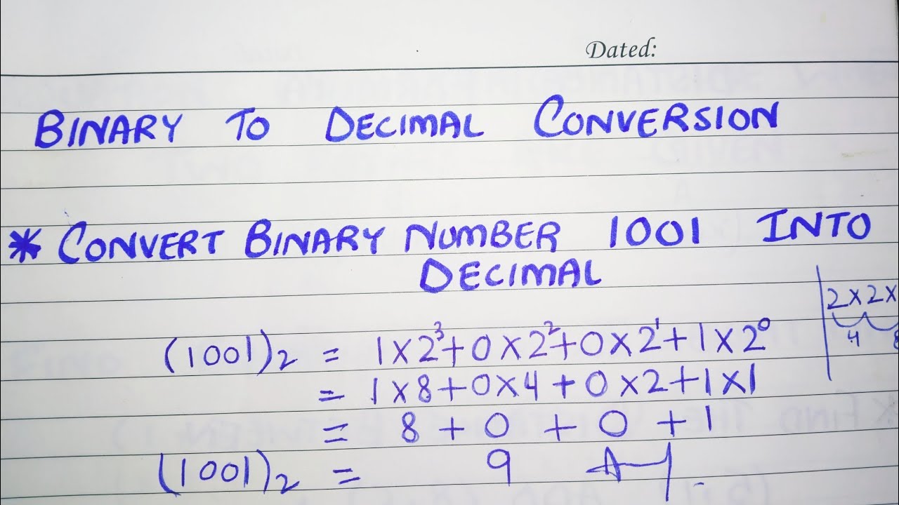 Binary to decimal conversion in urdu and hindi - YouTube