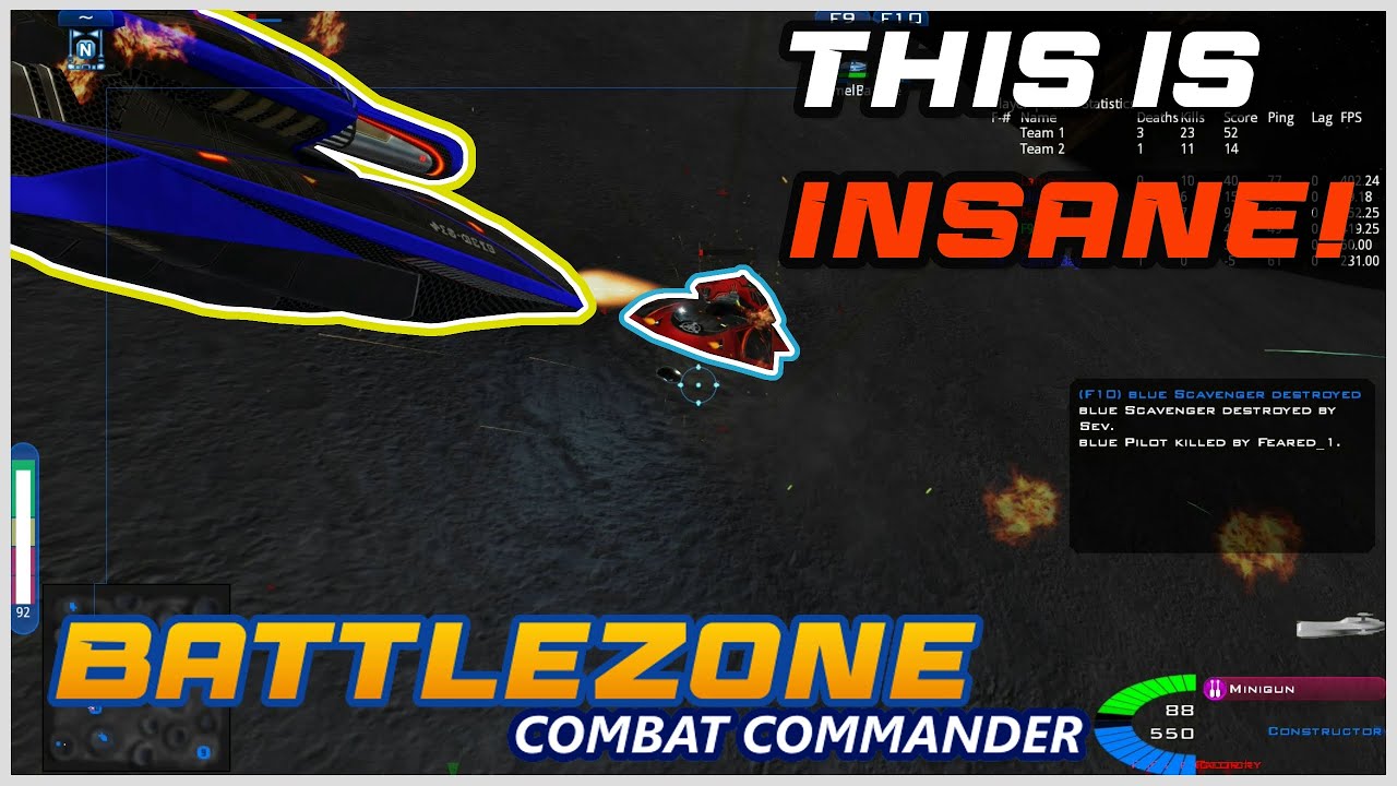 Battlezone Combat Commander | VSR | Sev vs Blue Banana | Crater - YouTube
