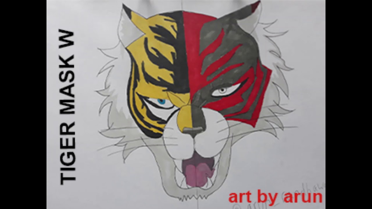 TIGER MASK W DRAWING - YouTube