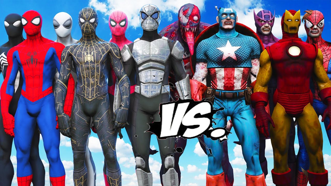 All Spider Man Suit vs The Avengers Zombie - Epic Battle - YouTube