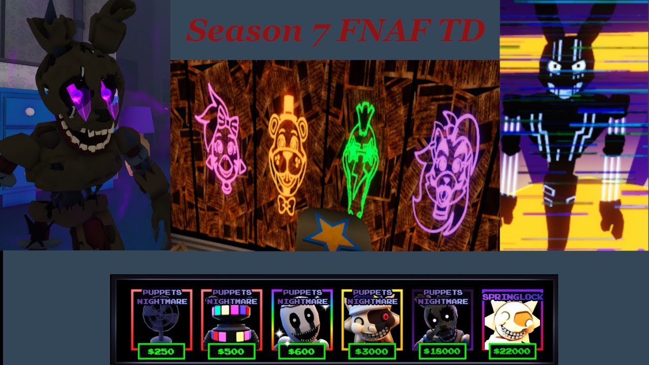 Season 7 + New Units| Roblox FNAF TD - YouTube