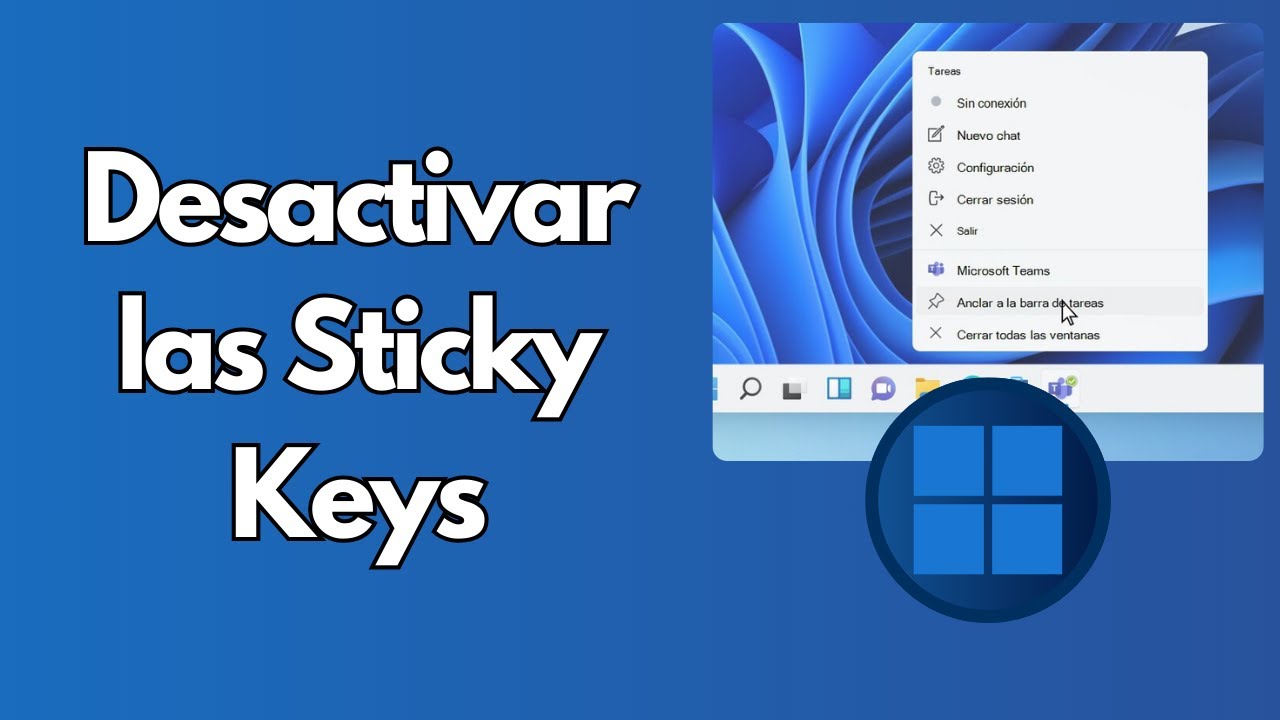 Cómo desactivar las Sticky Keys en Windows 10 y 11 - YouTube