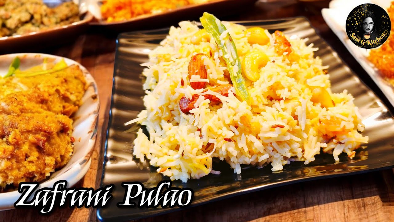 Zafrani Pulao Recipe | Hyderabadi Zafrani Pulao | Saffron Rice Pilaf ...