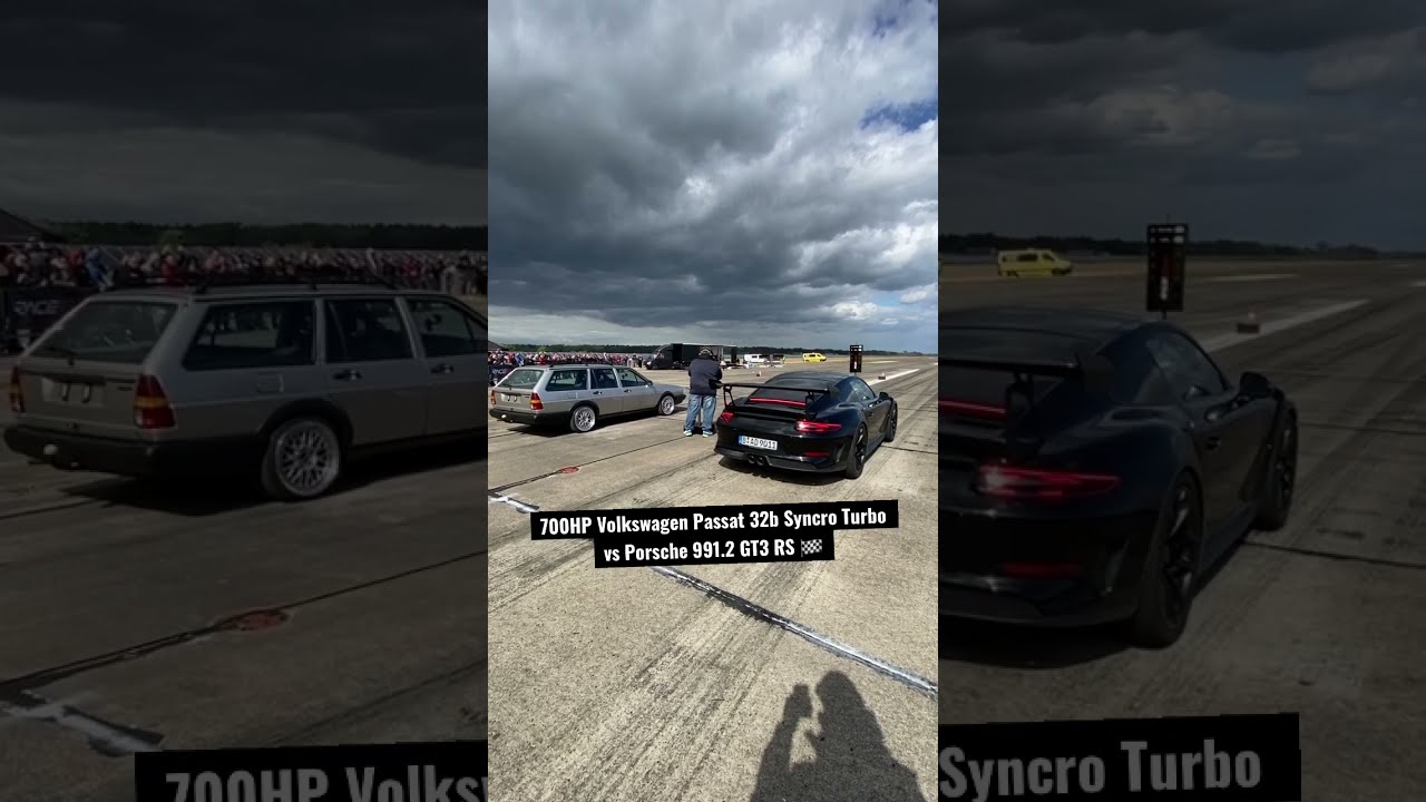 700HP Volkswagen Passat 32b Syncro Turbo vs Porsche 991.2 GT3 RS - YouTube