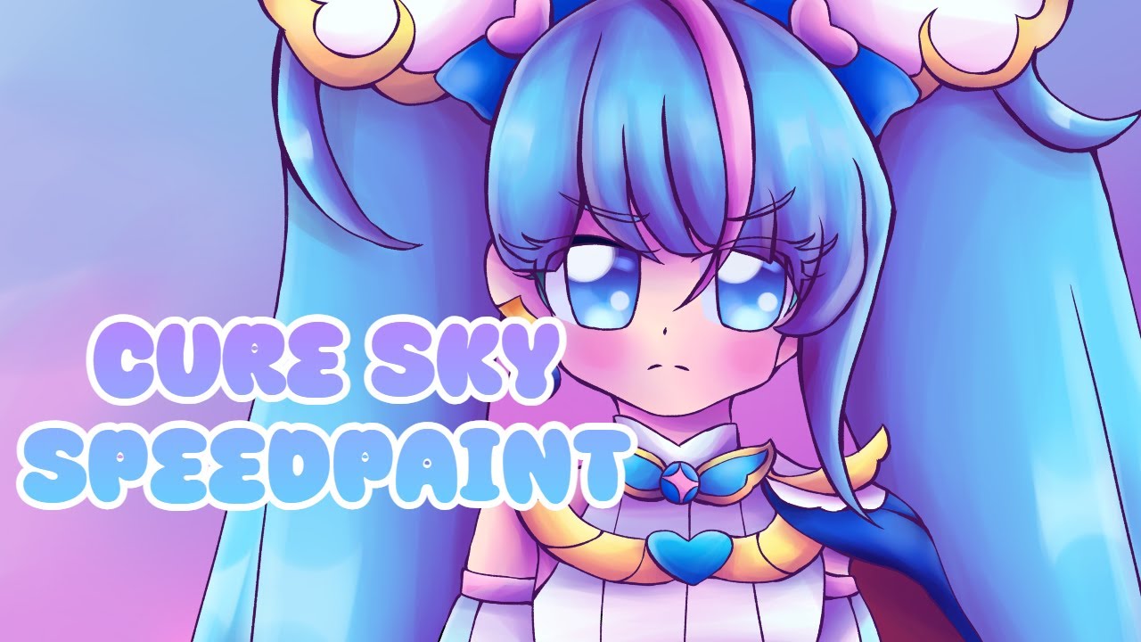 Cure Sky speedpaint - YouTube