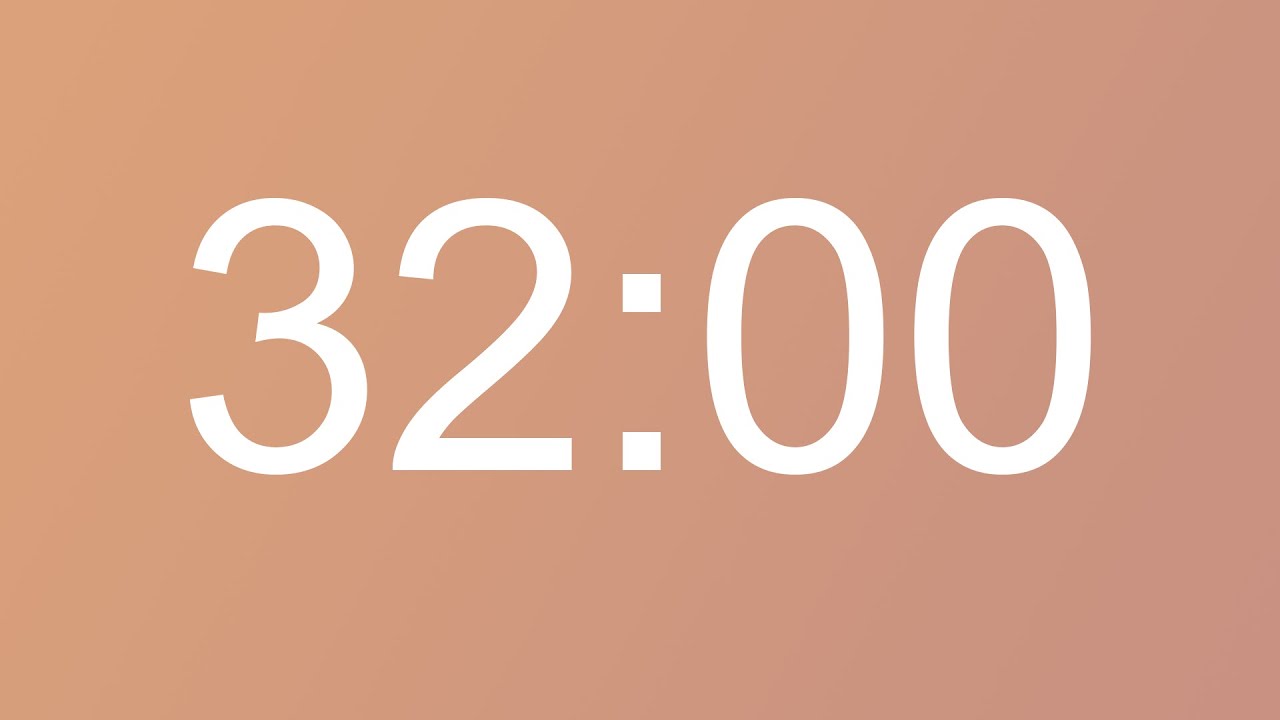 32 Minute Timer With Alarm - Alarmlı 32 Dakika Zamanlayıcı - YouTube