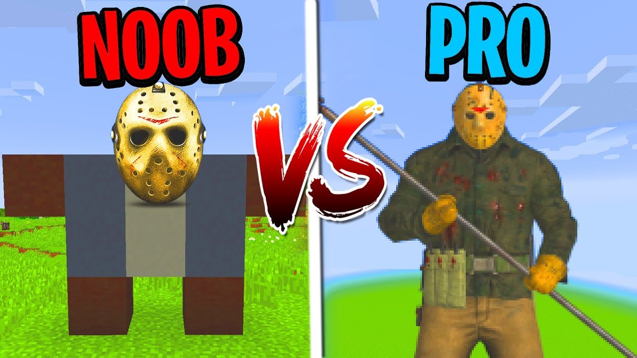 MINECRAFT NOOB VS PRO: FRIDAY THE 13TH JASON in MINECRAFT - YouTube